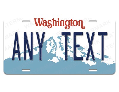 New Custom 1990-1998 Washington License Plate Any Text Personalized WA ...