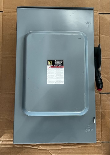 Square D HU364RB 200A 600V No Fuse Rainproof Type 3R Heavy Duty Safety ...