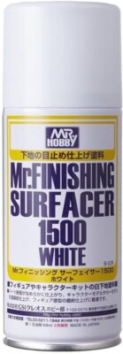 Gunze Mr Hobby Finishing Surfacer Primer 1500 White Spray 5.75 oz. B529 ...