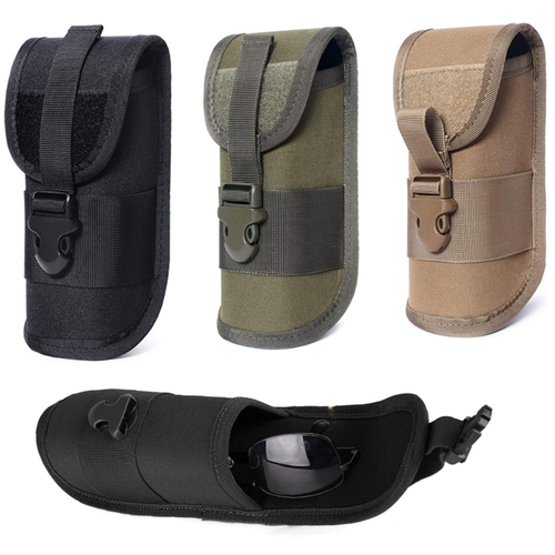 Outdoor Molle Sunglasses Case EDC Goggles Storage Box Nylon Hard ...