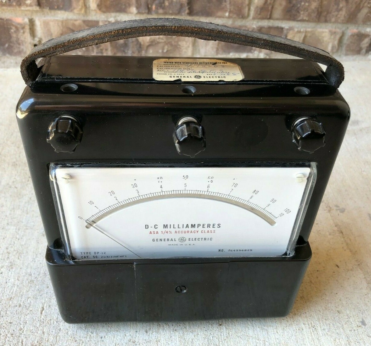 Vintage General Electric DP-12 DC Milliamperes 0-100 Bakelite Meter Art ...