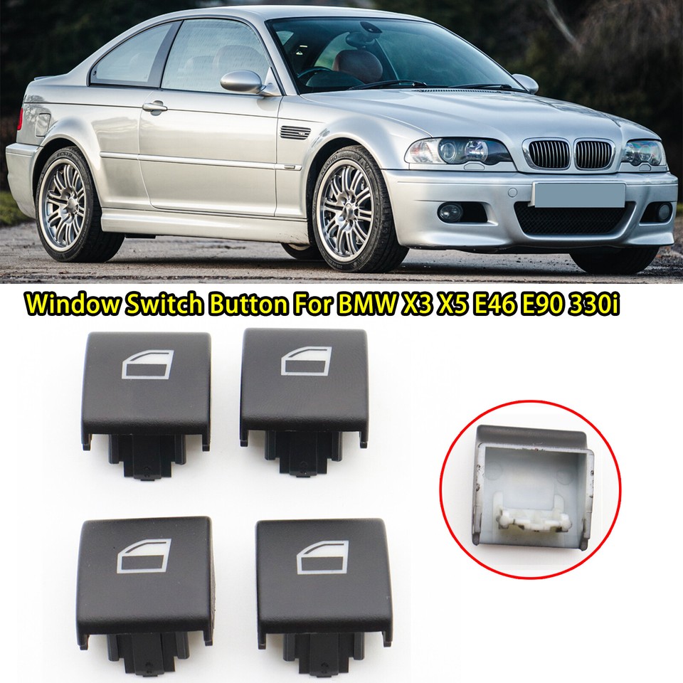 4x Window Switch Button Cap Set For BMW E46 323i 325i 330i M3 328i ...