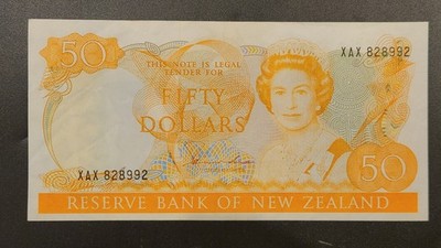 New Zealand P174a 50 Dollar Banknote Hardie Sign EF | eBay