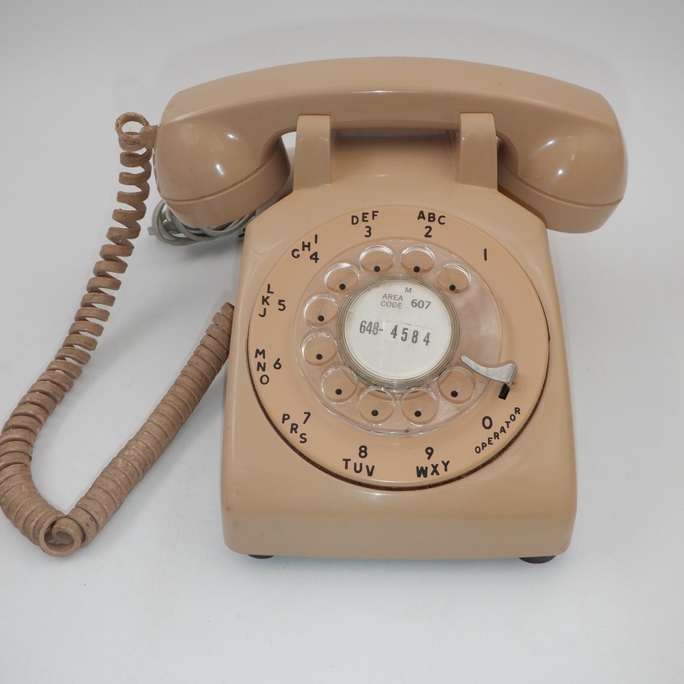 Vintage Continental Phone System Rotary Desk Telephone Beige/Tan ...