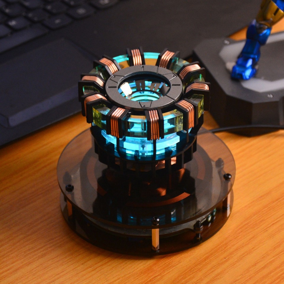 Iron Man Tony Stark Arc Reactor MK1 MK2 Model Magnetic Levitation Light ...
