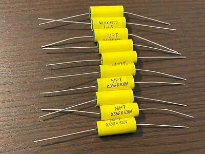 Qty 25 New .33 uf 630v Yellow Film Capacitors Guitar Tube Amp Tone 334K ...
