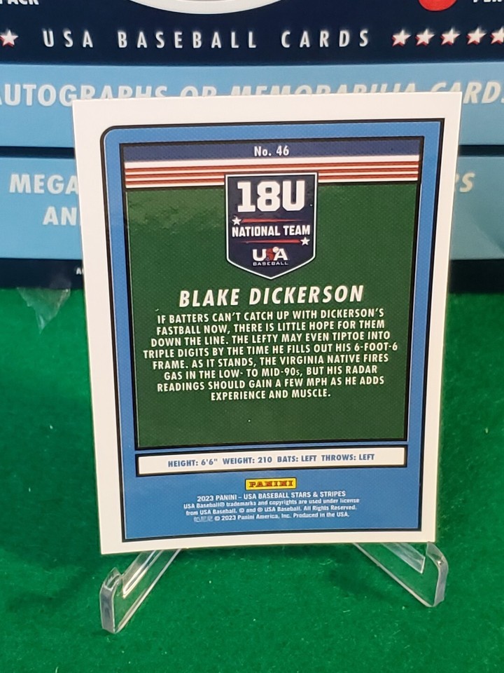 2023 Panini Stars & Stripes USA Baseball #46 Blake Dickerson | eBay