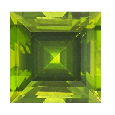 Peridot Square Cut Loose Gemstone 10mm Calibrated Loose Gemstone 4 Cts ...
