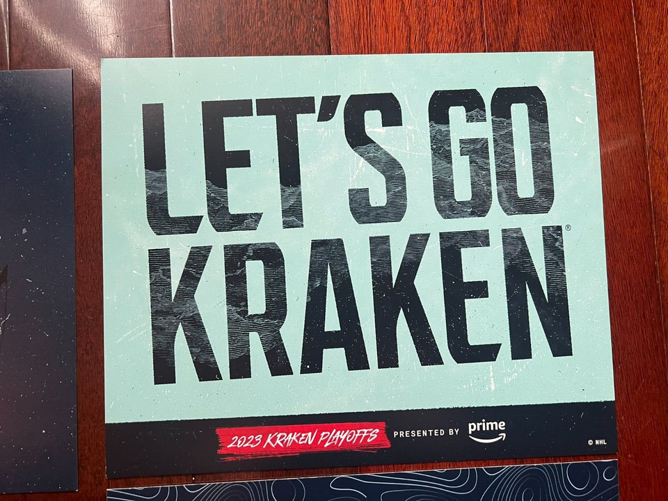 Seattle Kraken Winter Classic Defend the Deep Hand Flag Placard Trading ...