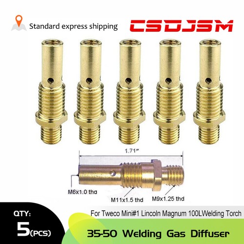 5pcs 35-50 Welding Gas Diffuser For Tweco Mini#1 Lincoln Magnum 100L | eBay
