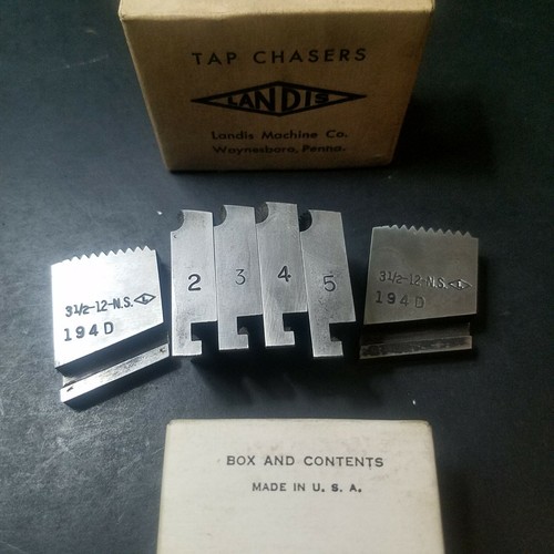 USA LANDIS Thread Tap Chaser 3-1/2" -12 NS ALT Collapsible Dies AL643 ...