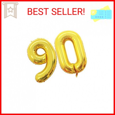 GOER Number 90 Balloons for 90th Birthday Party Decorations,42 Inch ...