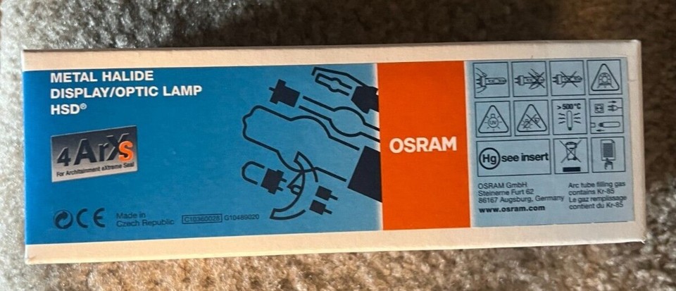 Osram HSD 575 W/72 4ArXS HSD Metal Halide Lamp NEW IN BOX | eBay