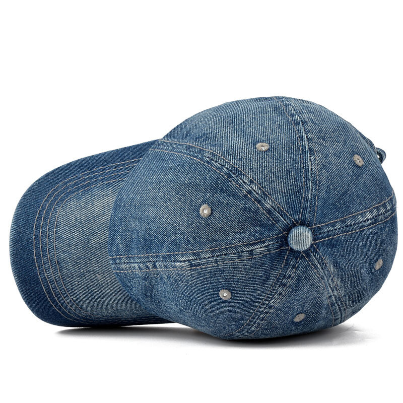Black/Solid Blue Jean Plain Denim Dad Baseball Ball Hat Cap Curved ...