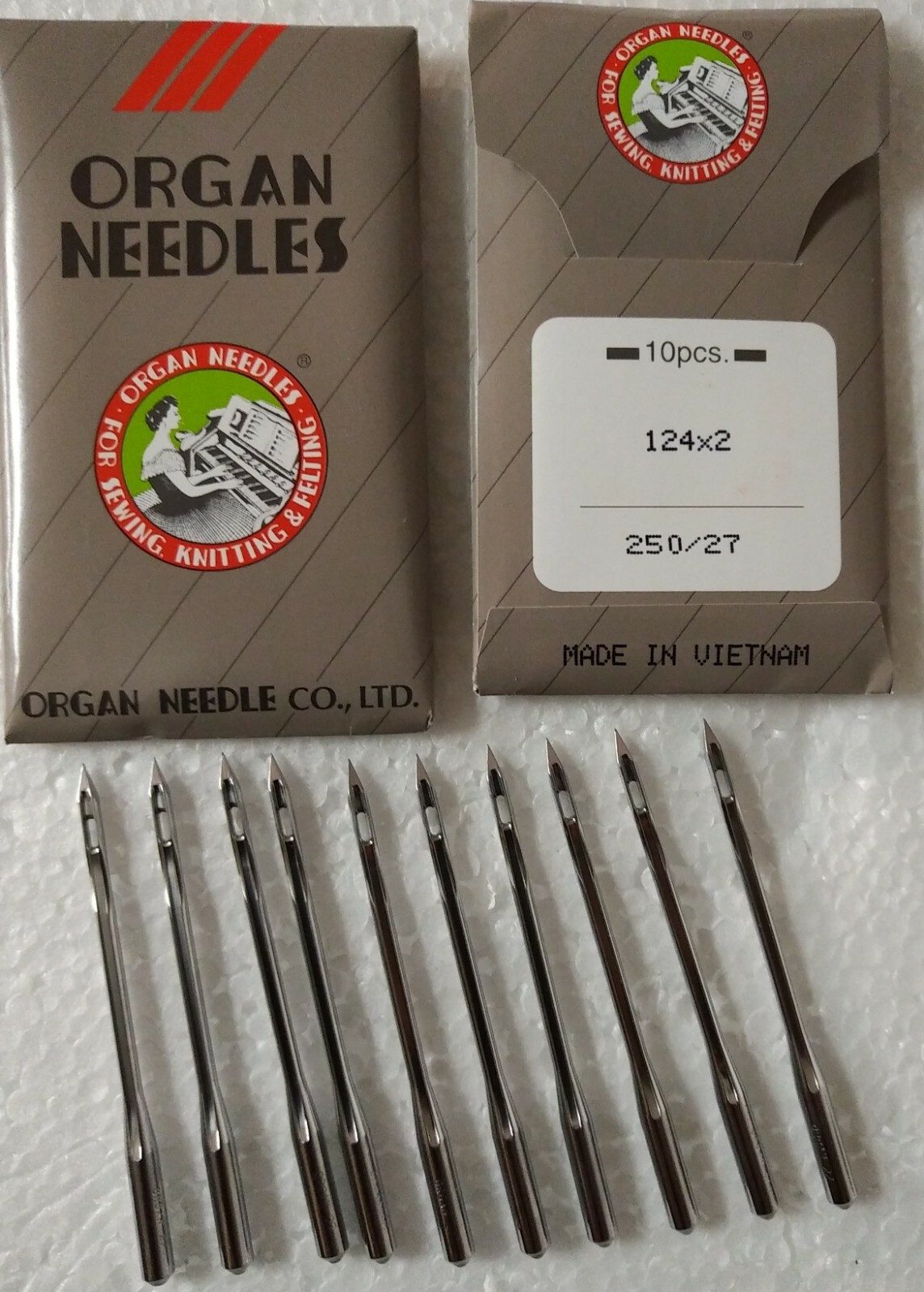 ORGAN NEEDLE 124X2 # 250 27 DRX2 (10 NEEDLES) | eBay