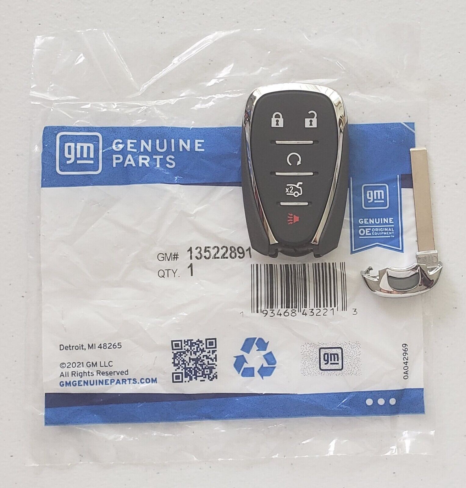 OEM 2021 CHEVY CAMARO MALIBU REMOTE SMART KEY FOB 13522891 13522884 ...