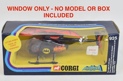Corgi 925 Batman Batcopter Replacement WINDOW For Box | eBay