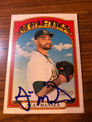 2021 Topps Heritage Oakland Athletics A’s Sean Manaea Autographed Card ...