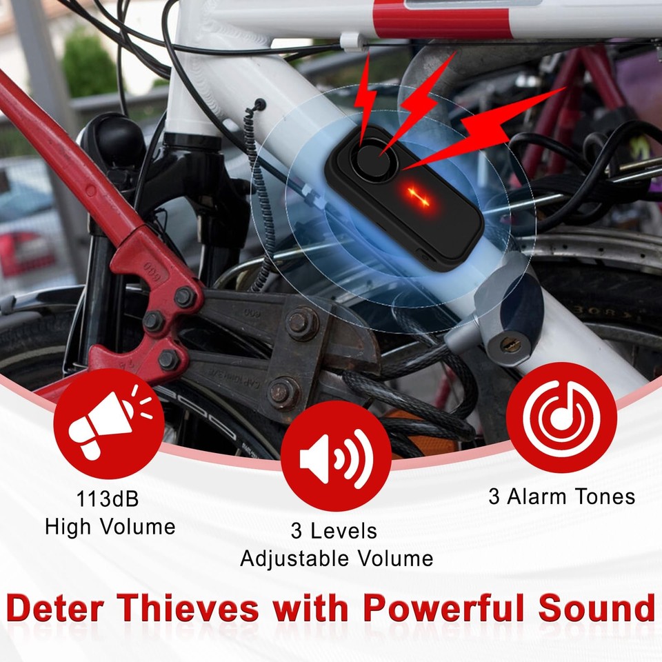 USUPERINK Car Alarm System, 113dB Fake Car Alarm, Motion Alarms for ...