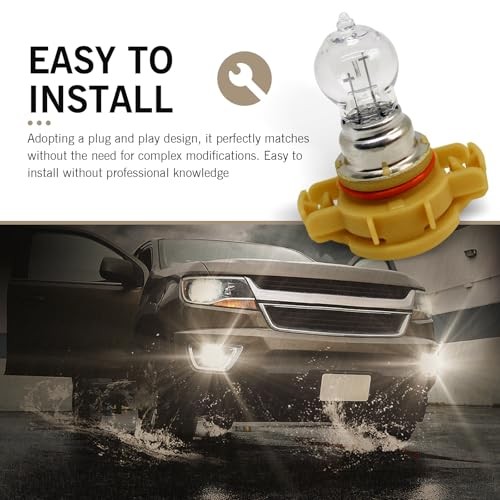 PSX24W Fog Light Bulbs,12V 24W 3500K Ultra-bright Shock-proof 2 PCS ...