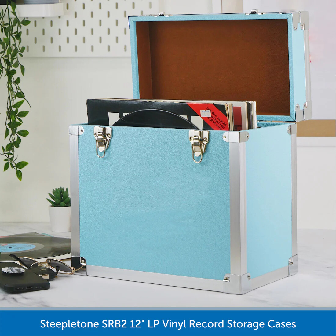 12" Vinyl Record Storage Box Flight Carry Case 12 Inch LP Album ...