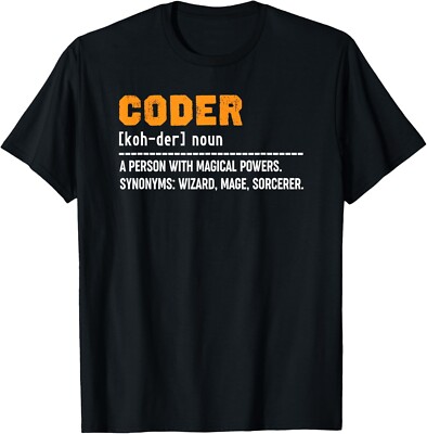 Coding Definition Coder Developer App Code Tee Gift Unisex T-Shirt | eBay
