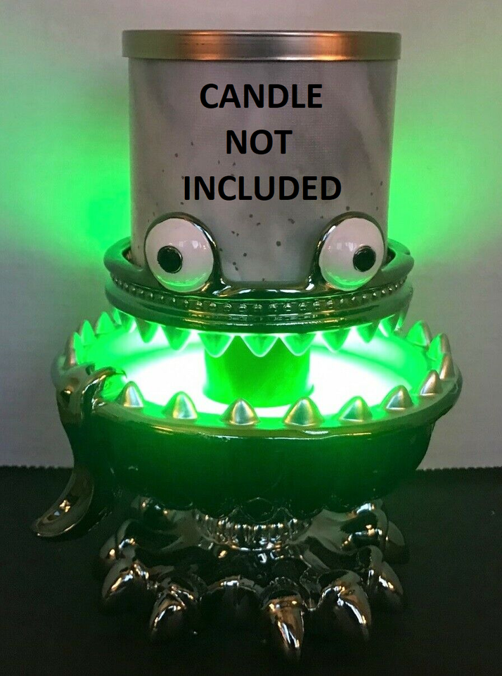 NEW! Bath and Body Works GREEN FOUNTAIN MONSTER 3-Wick Candle Holder ...