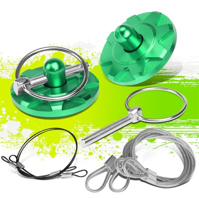 UNIVERSAL 60MMx28MM ALUMINUM COSMETIC HOOD PIN/DECK PIN TAPED+CABLE ...