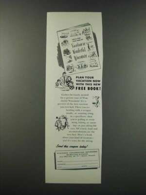 1949 Wisconsin Tourism Ad - Plan Your Vacation | eBay