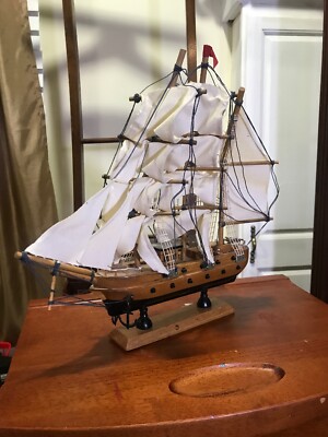 Classic Model Wooden Ship 12inch | eBay