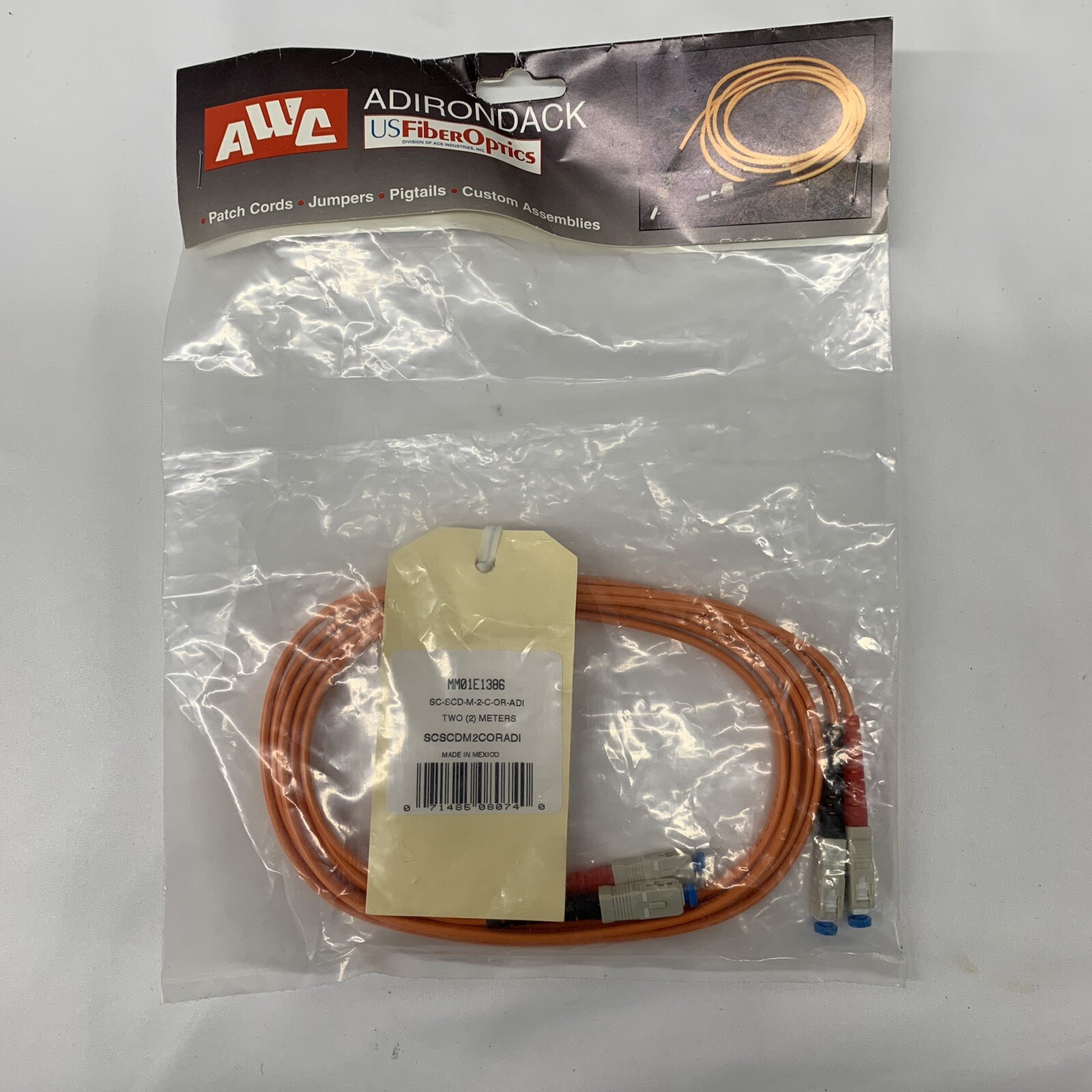 Adirondack SCSCDM2CORADI 2 Meter Fiber Jumper Cable MM01E1386 | eBay