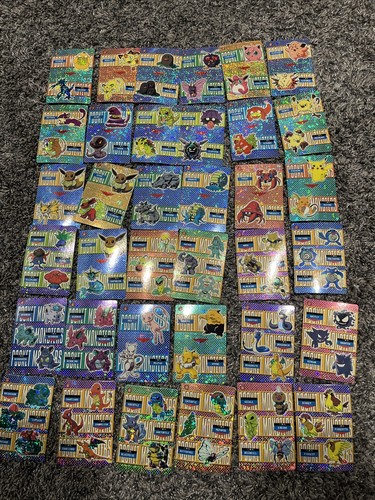 Pokemon Vintage Pocket Monsters Vending HOLO Prism Sticker (36 Cards ...