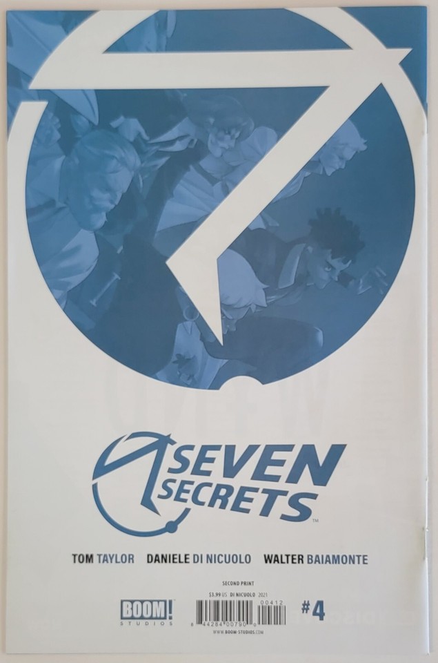 SEVEN SECRETS # 4 Second Print Variant Comic Book BOOM! Studios Brand ...