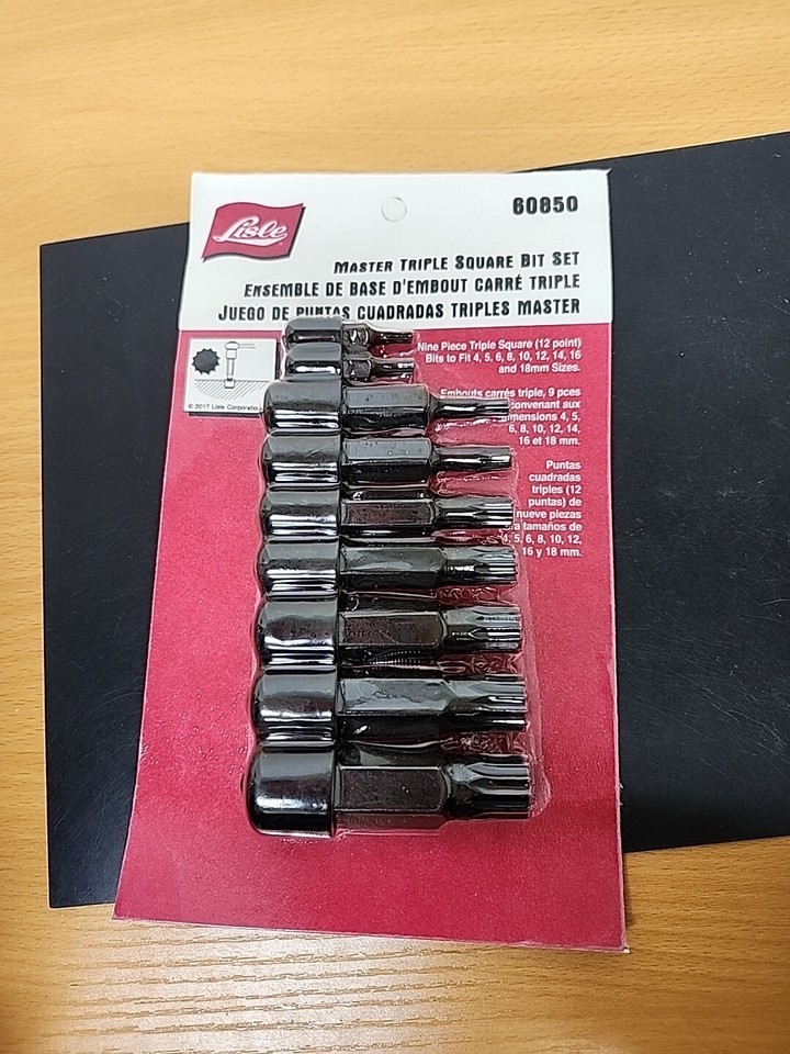 NEW Lisle 60850 9 Piece Master Triple Square Bit Set | eBay