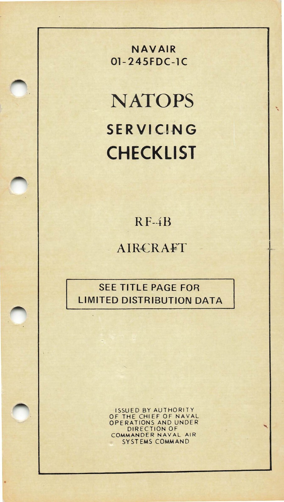 RF-4B Phantom II 1977 NATOPS Servicing Checklist Flight Manual - CD | eBay
