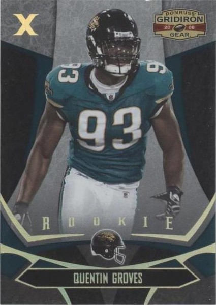 2008 Donruss Gridiron Gear - Rookie Gold X's #182 Quentin Groves /100 ...