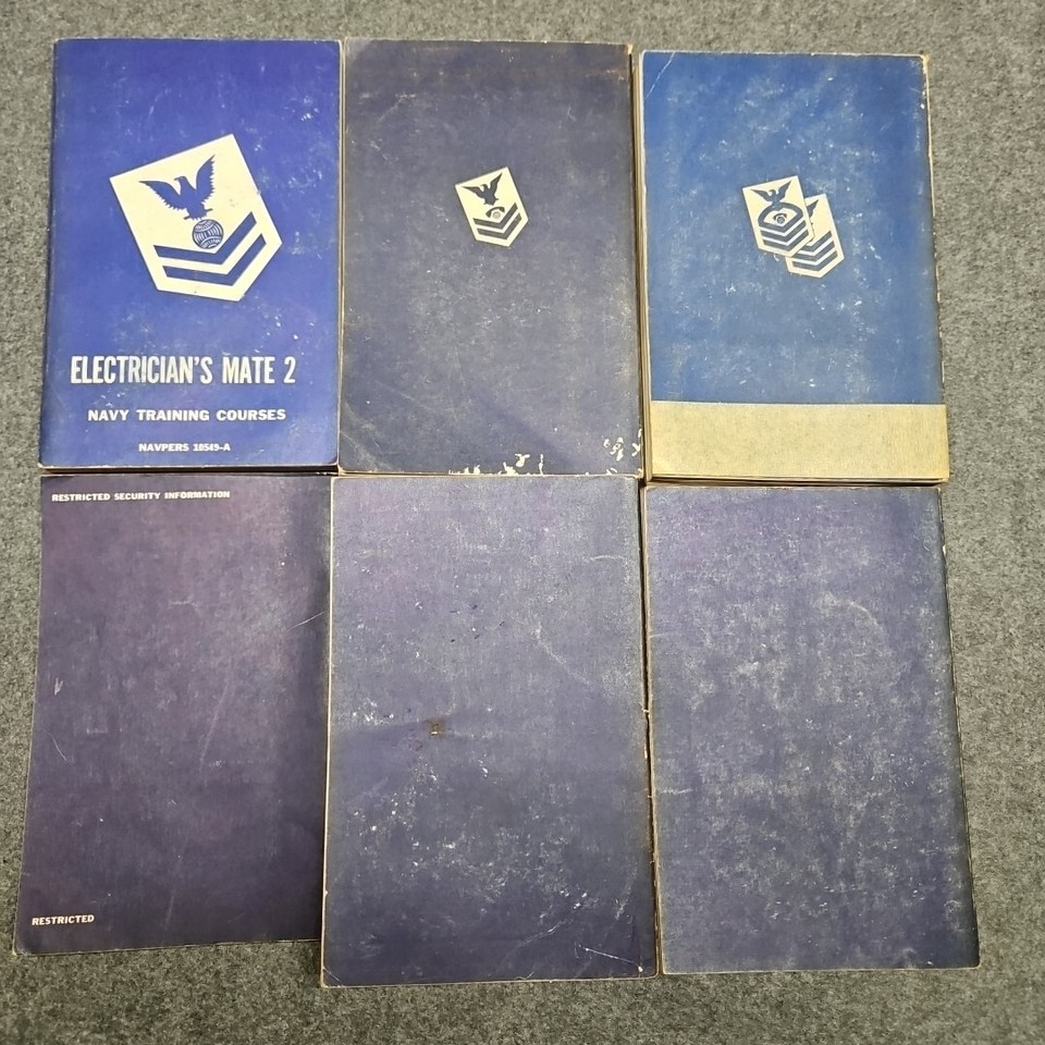 NAVPERS Navy Training Course Books Lot Of 6 1950s Electronics ...