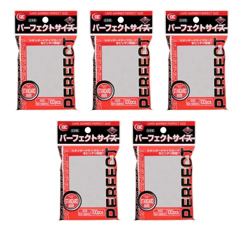 KMC Perfect Size Inner Sleeves 64x89mm Standard Cards 100ct x5 Packs ...