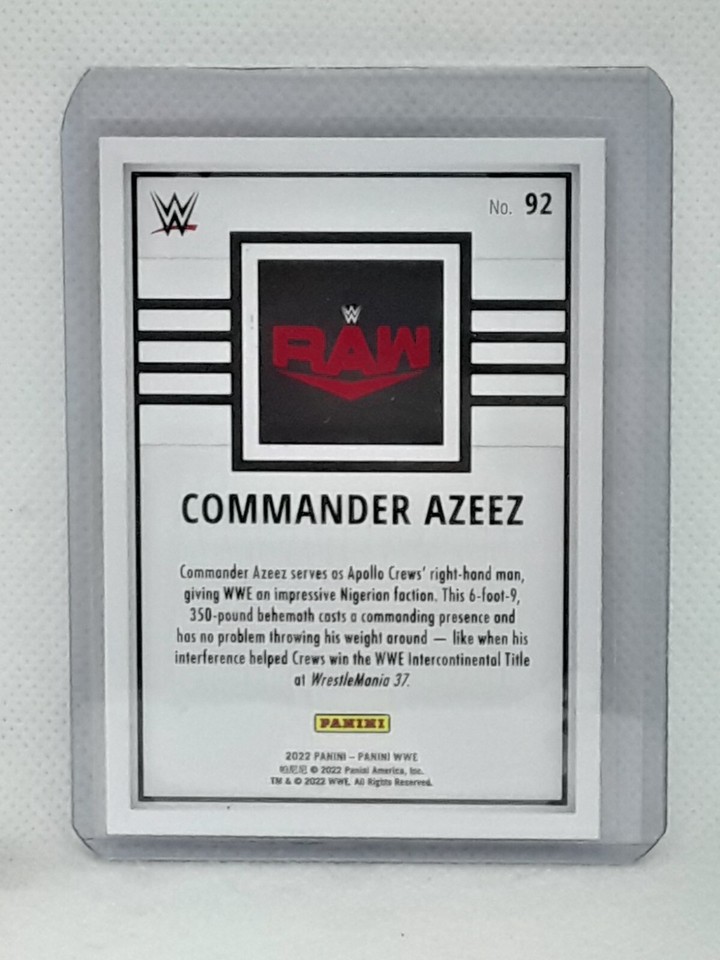 Commander Azeez 2022 Panini WWE International (Debut Edition) - #92 ...