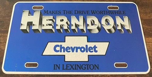 Herndon Chevrolet Dealership Booster License Plate Lexington South ...