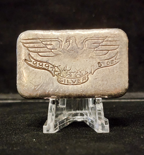 Vintage 5 oz W. H. Foster Poured Silver Ingot Bar w/ Deak Perera ...