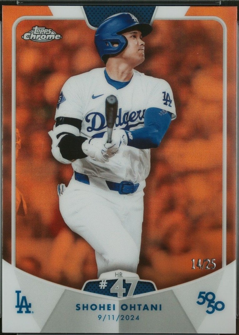 2024 Topps 50/50: Shohei Ohtani - Shohei Ohtani #47 Orange /25 for sale ...