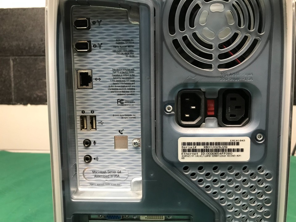 Apple Mac Server G4 400 PowerPC 7400 384MB RAM 20GB HDD MS Office 2004 ...
