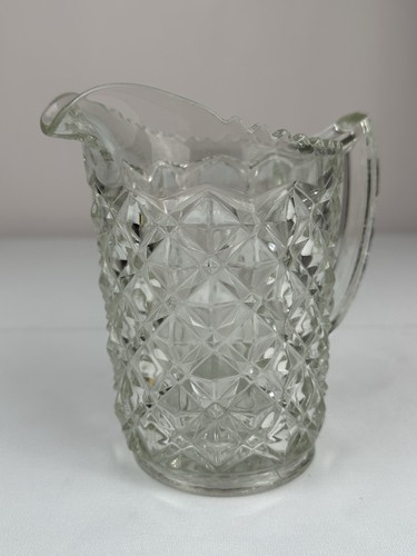 Vintage Cut Glass, Diamond Point, Pitcher, Small, Crystal Clear | eBay