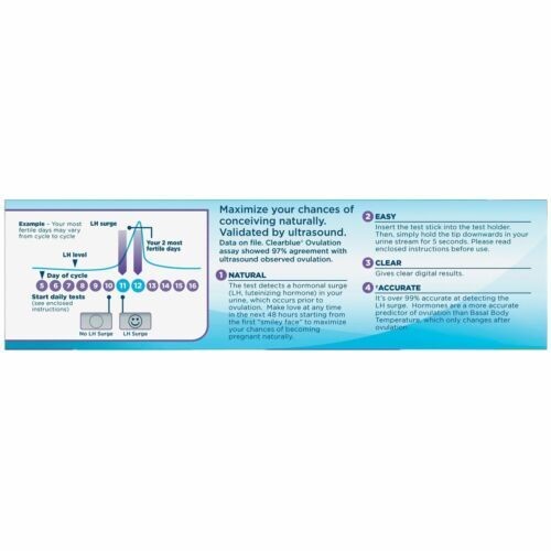 Clearblue Advanced Digital Ovulation Test Kit with Digital Results 10 ...