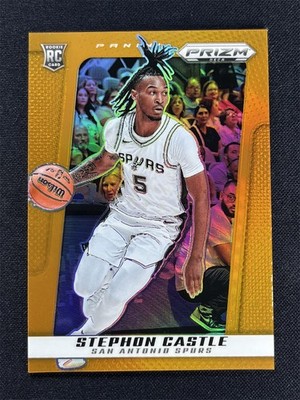5/49 JSY# 1/1 ! 2024-25 Panini Prizm DECA Stephon Castle #174 Orange ...