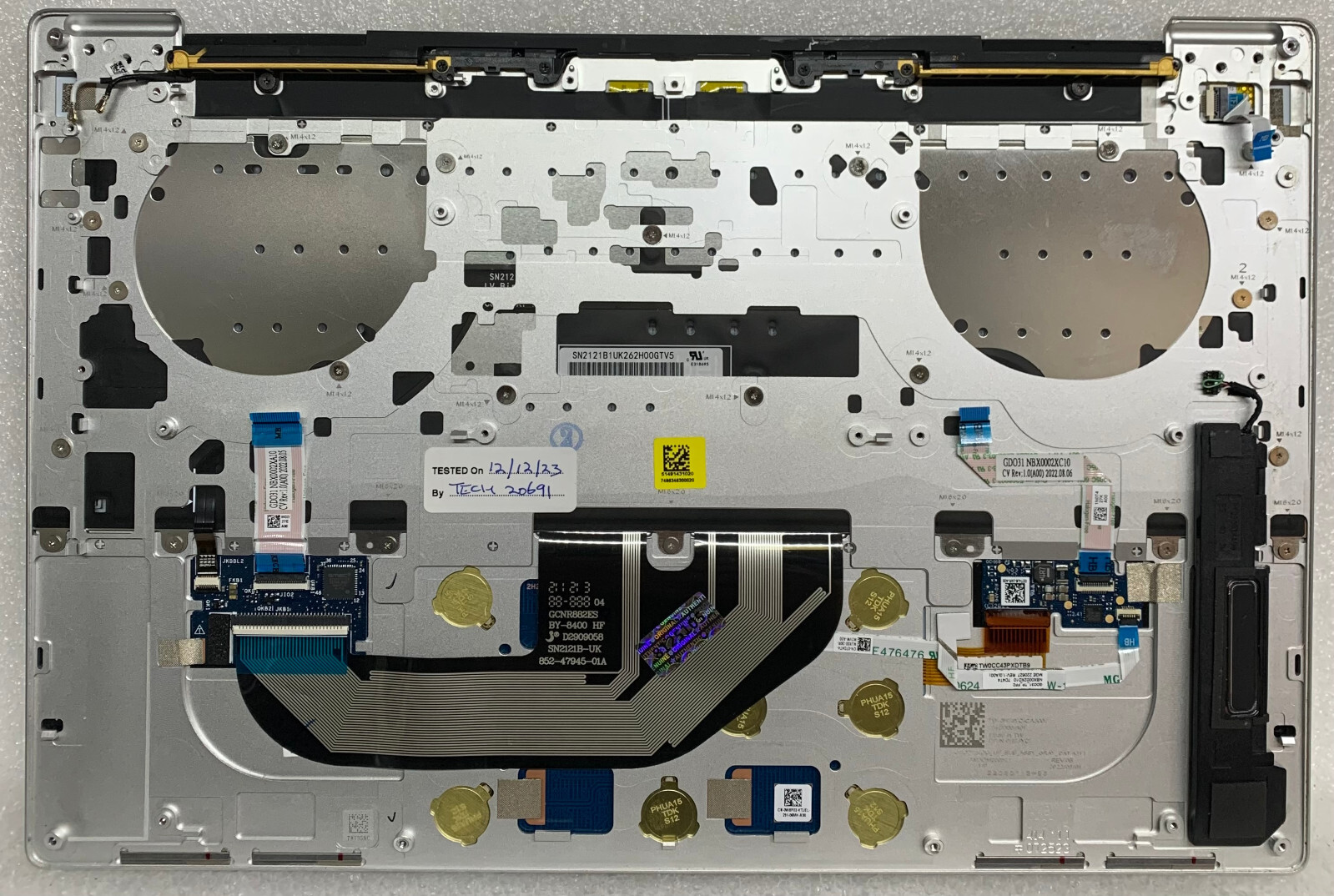 OOS TESTED Dell XPS 13 Plus 9320 UK KEYBOARD Palmrest Touchpad Cover ...