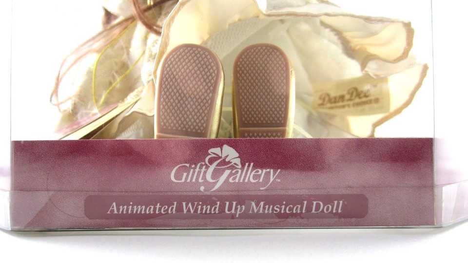 GIFT GALLERY Animated Wind Up Musical Porcelain Doll Crystal New In Box ...