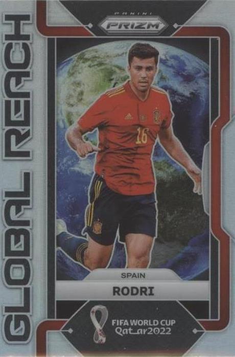 2022 Panini Prizm World Cup Qatar - Global Reach Rodri #15 Silver Prizm ...