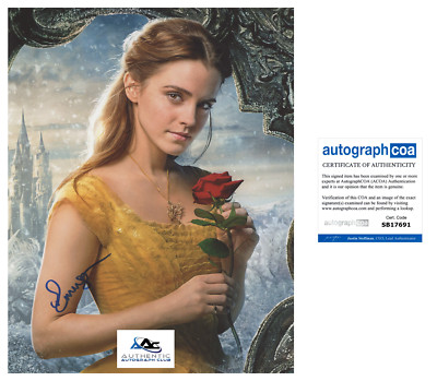 EMMA WATSON AUTOGRAPH SIGNED 11x14 PHOTO DISNEY BELLE BEAUTY AND THE ...